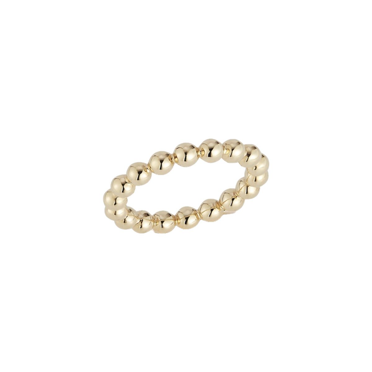 Dana Rebeca Poppy Rae Large Pebble Stackable Ring in Yellow Gold