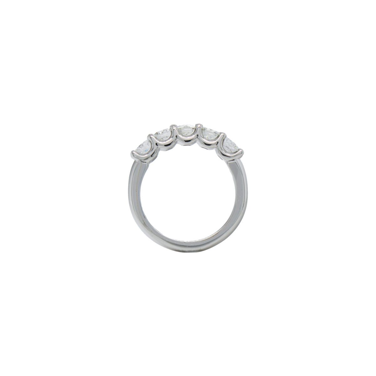 Diamond U Prong Band Wedding Ring in Platinum at Marshall Pierce