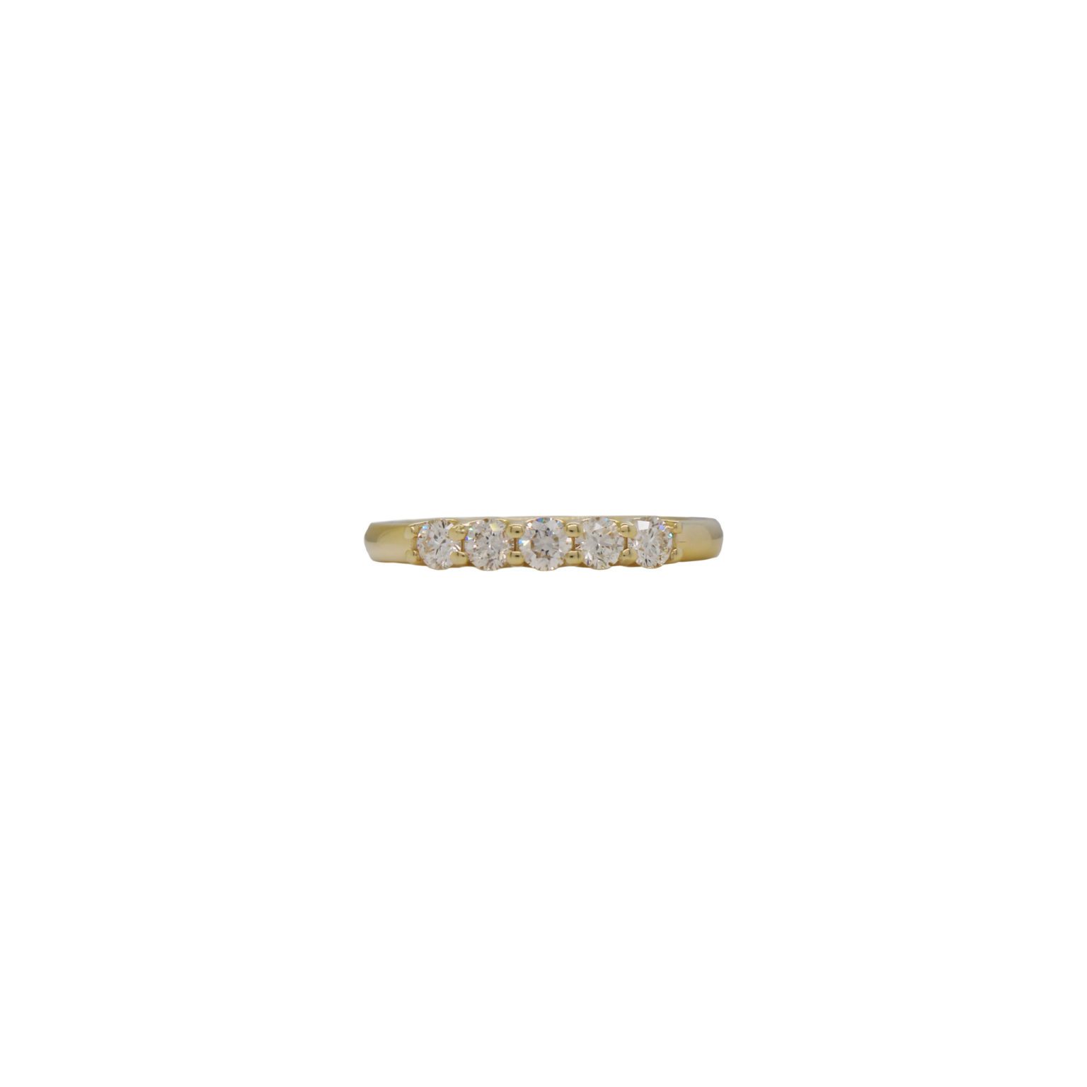 Round Brilliant-cut Diamond U-Prong Set Eternity Wedding Band