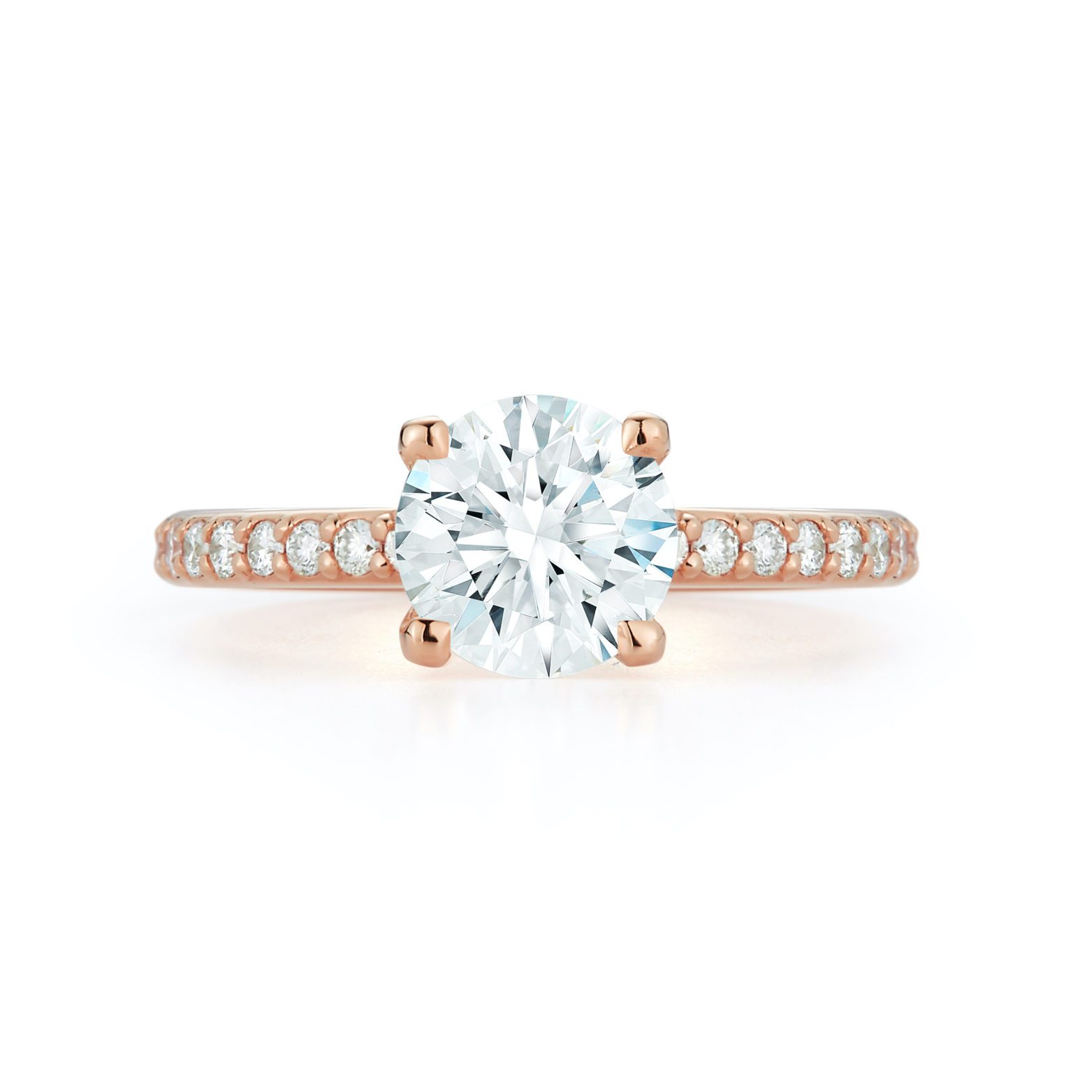 Pavé Collection - Cushion-Cut Diamond Engagement Ring